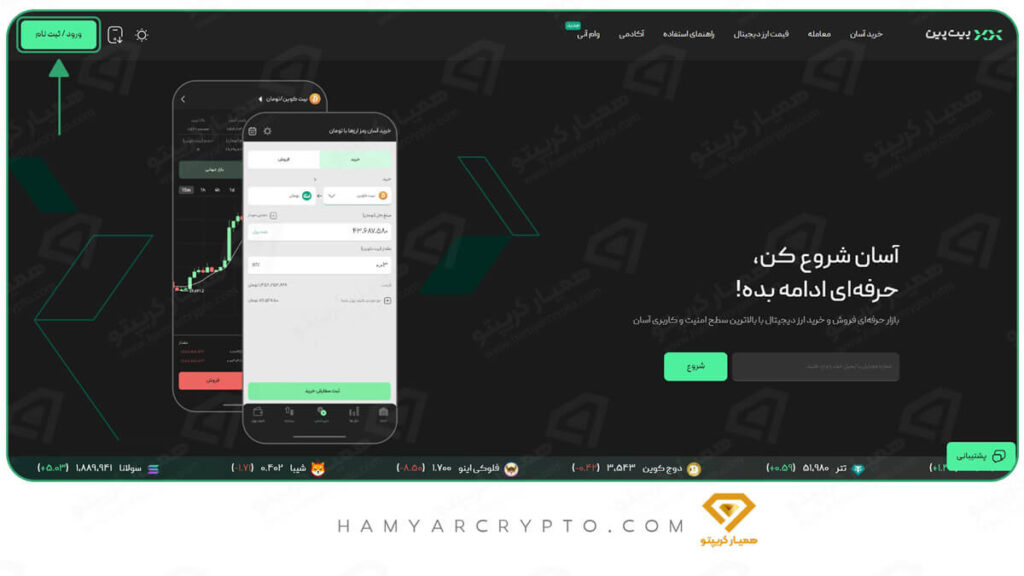صرافی بیت پین Bitpin : نحوه ثبت نام و راهنمای جامع تصویری